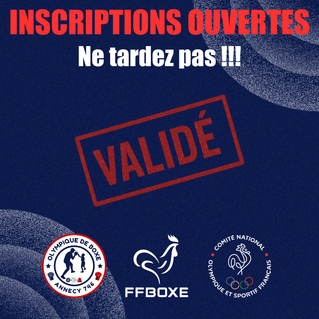 Inscriptions Ouvertes pour 2025 - 2026 – Olympique de Boxe Annecy